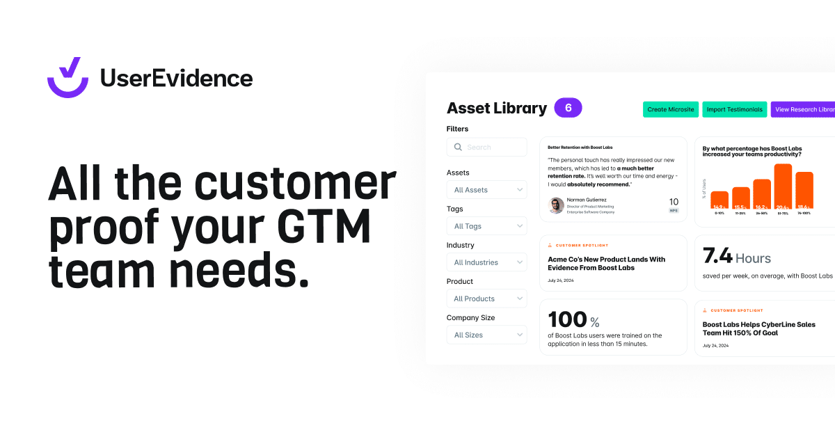 Capture Proof Points With Our Customer Evidence Platform | userevidence.com